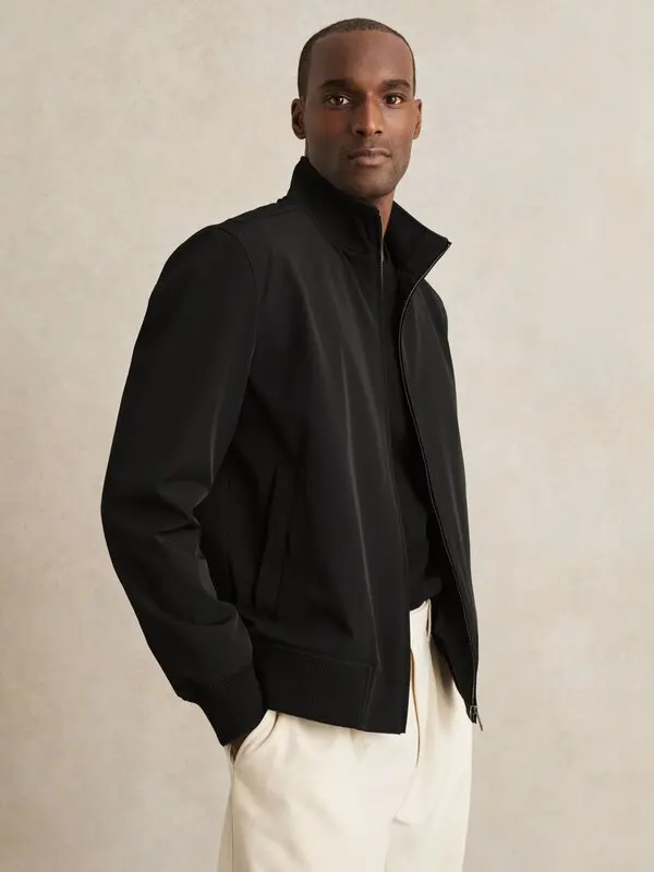 REISS Brad Funnel-neck Technical Jacket