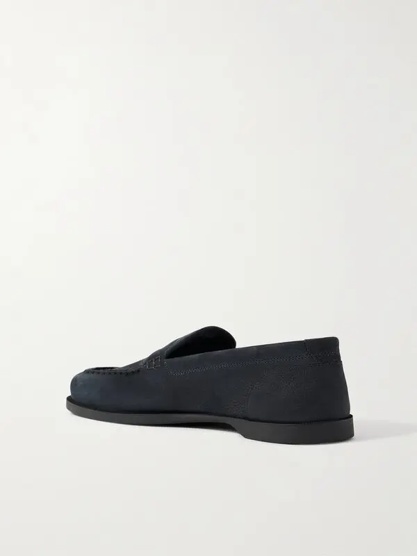 John Lobb Pace Suede Loafers - Blue