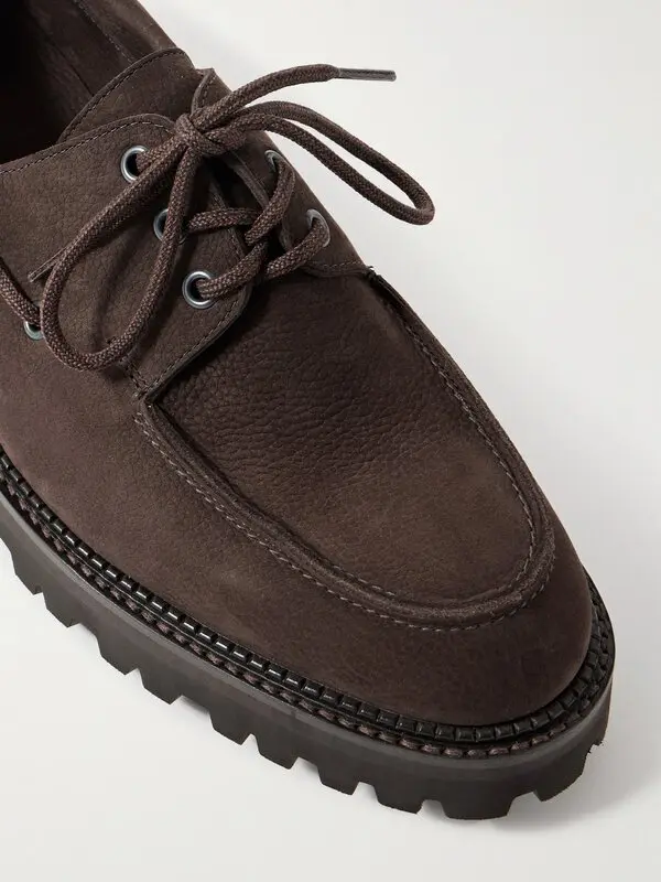 John Lobb Tide Nubuck Boat Shoes - Brown
