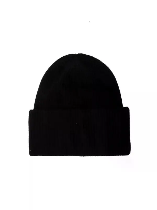 Moncler Logo Patch Beanie - Black