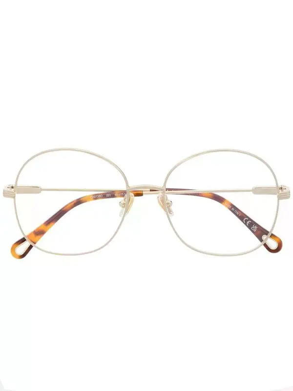 Chloé Round-frame Glasses - Gold