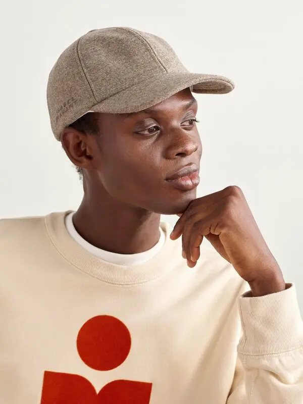 MARANT Tomas Logo-embroidered Virgin Wool Baseball Cap - Neutrals