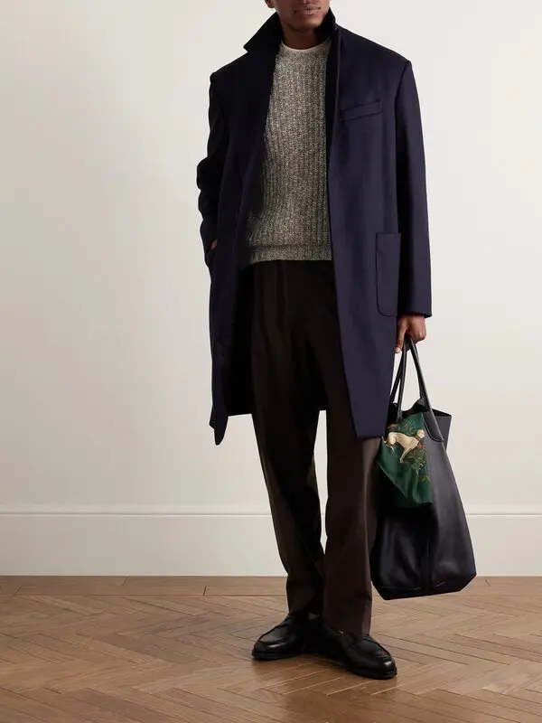SLOWEAR Incotex Zanone Ribbed Brushed-wool Sweater