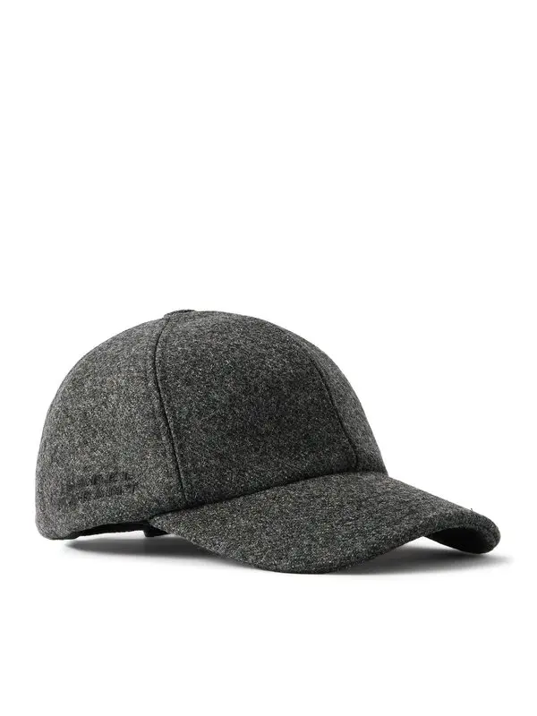 MARANT Logo-embroidered Virgin Wool Baseball Cap - Gray