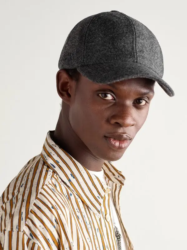 MARANT Logo-embroidered Virgin Wool Baseball Cap - Gray