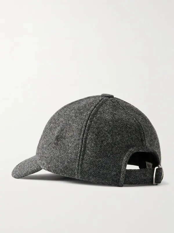 MARANT Logo-embroidered Virgin Wool Baseball Cap - Gray