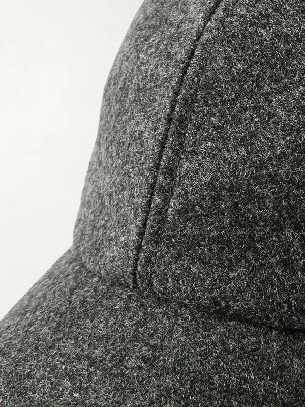 MARANT Logo-embroidered Virgin Wool Baseball Cap - Gray