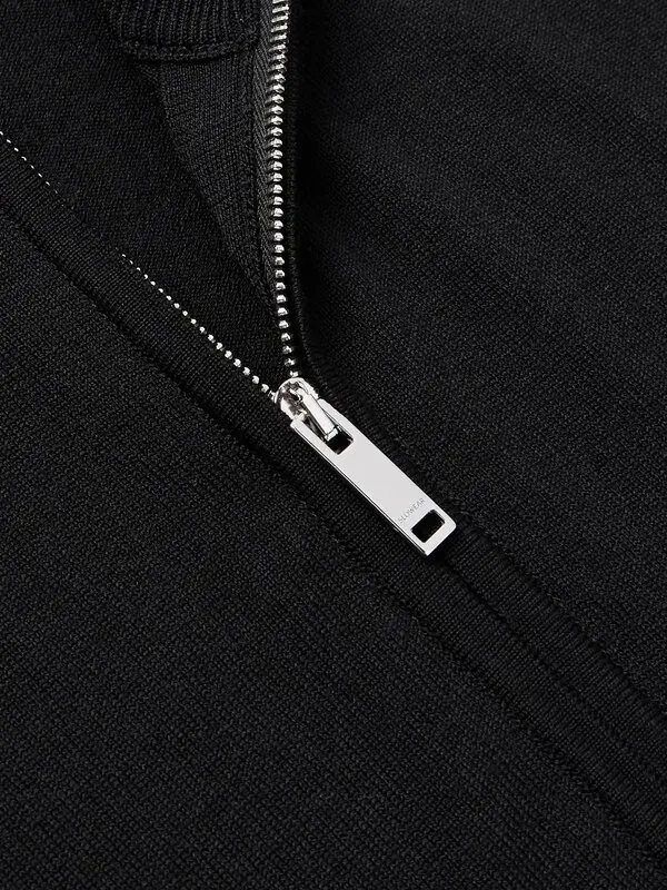 SLOWEAR Incotex Zanone Flexwool Half-zip Sweater - Black