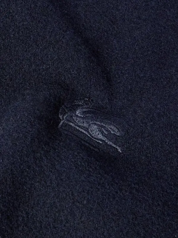 Etro Logo-embroidered Wool-blend Bomber Jacket - Blue