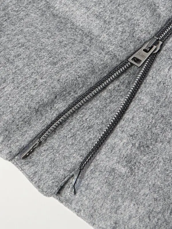 Herno Leather-trimmed Quilted Silk And Cashmere-blend Down Jacket