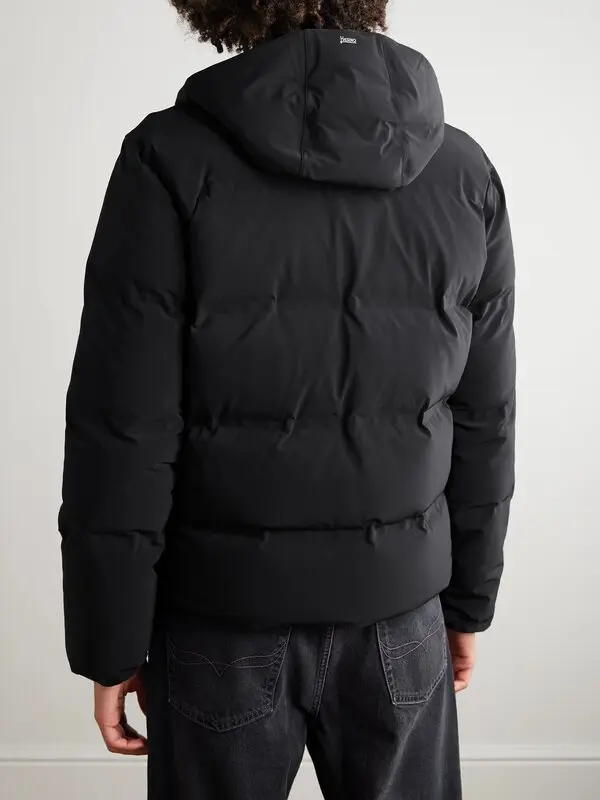 Herno Quilted Stretch-nylon Hooded Down Jacket
