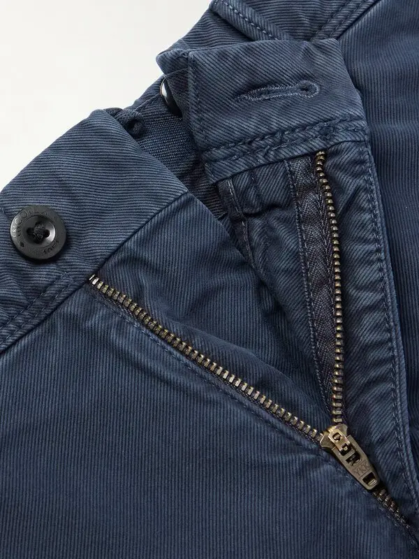 SLOWEAR Slim-fit Garment-dyed Tricochino Trousers