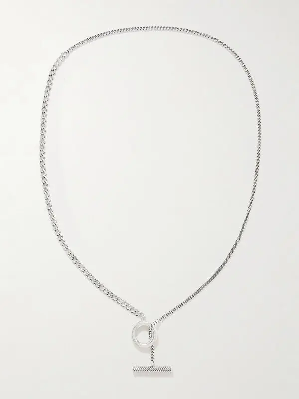 Bottega Veneta Intrecciato Sterling Necklace - Silver