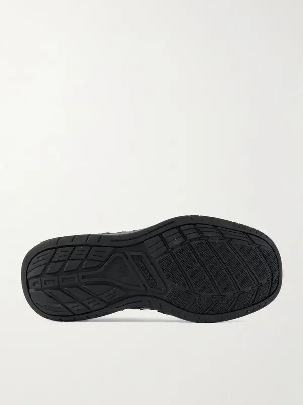 Balenciaga Hampton Logo-appliquéd Distressed Leather Sneakers
