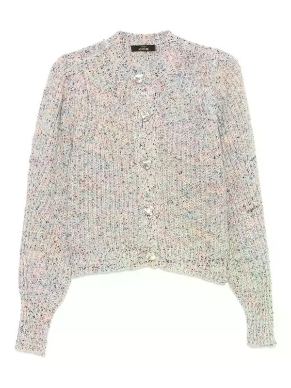 TWINSET Puff-sleeve Speckled Cardigan