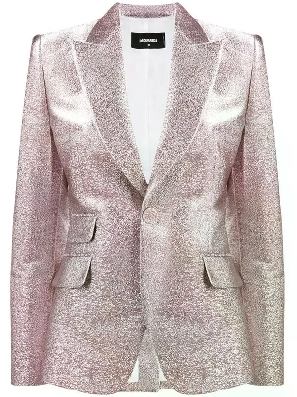 Dsquared2 Glitter Single-breasted Blazer - Pink