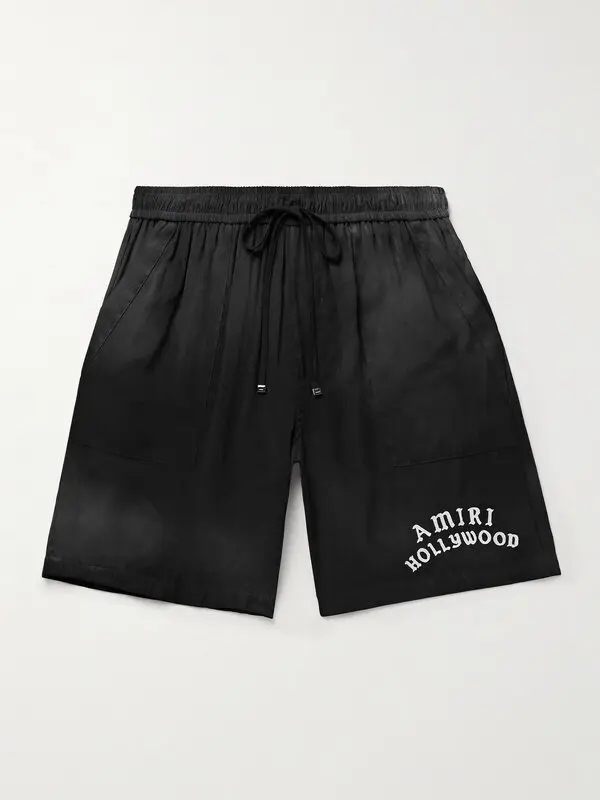 Amiri Straight-leg Modal-blend Drawstring Shorts