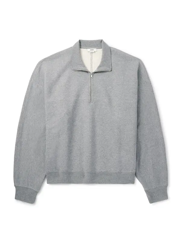 AGOLDE Idris Cotton-jersey Half-zip Sweatshirt