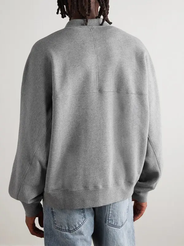 AGOLDE Idris Cotton-jersey Half-zip Sweatshirt