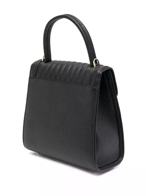 DELAGE Leather Top Handle Bag - Black
