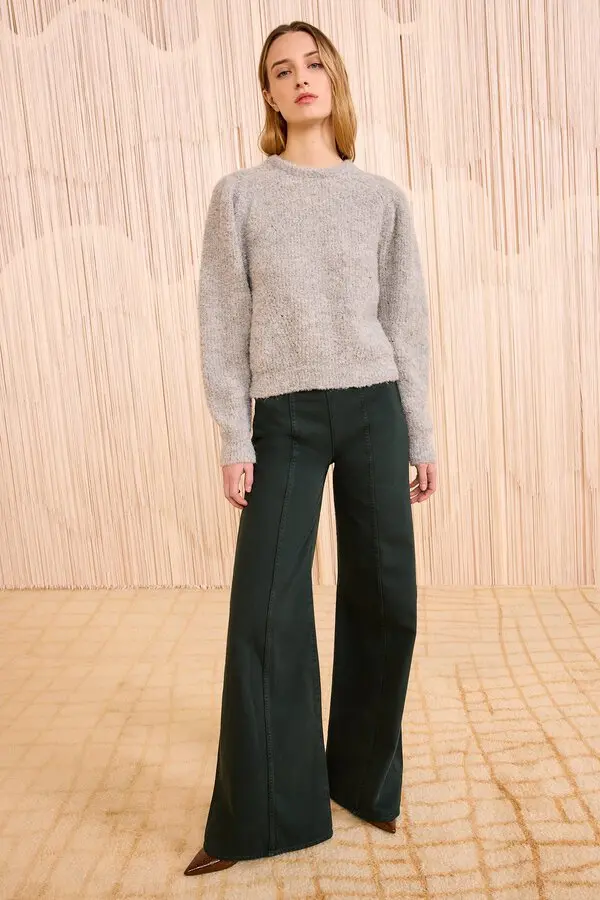 Ulla Johnson Romily Alpaca Bouclé Pullover With Puff Sleeves