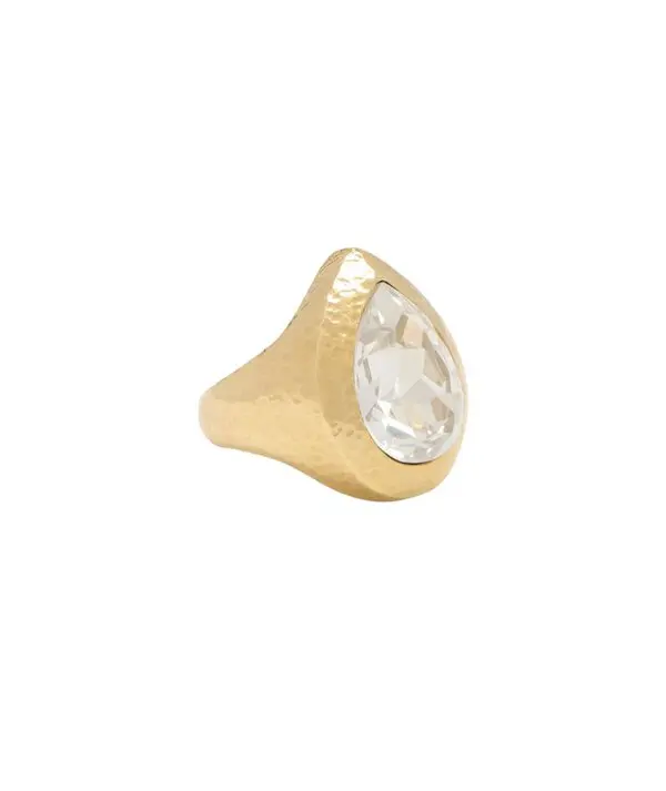 Ulla Johnson Eula Pear Signet Ring - Crystal
