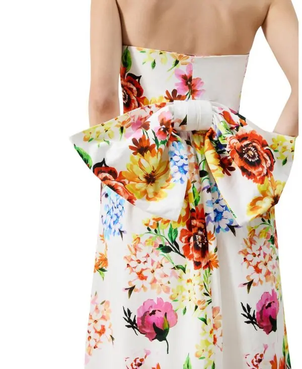 RO&ZO Annie Floral Dress With Bow Detail - Multi
