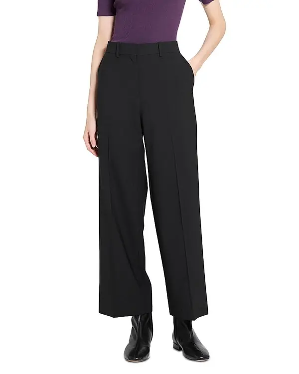 Theory Wide-leg Trousers - Black