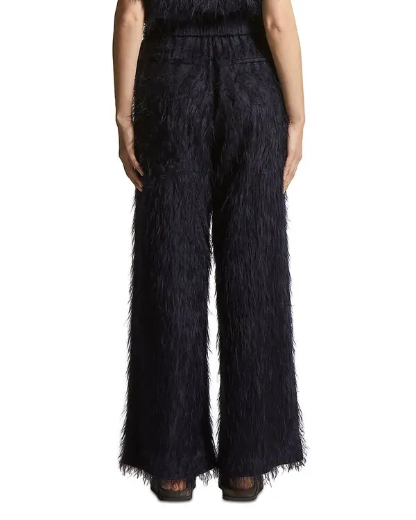 Peserico Faux Fur Wide Leg Trousers