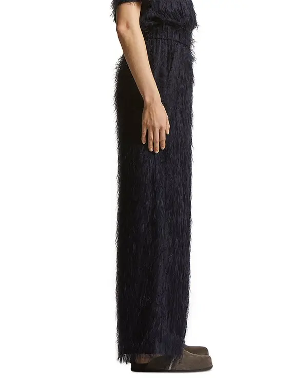 Peserico Faux Fur Wide Leg Trousers
