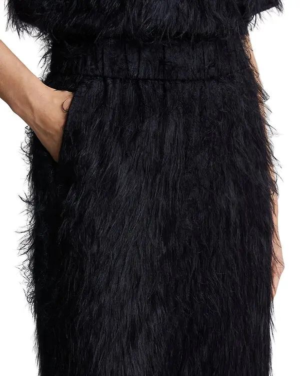 Peserico Faux Fur Wide Leg Trousers
