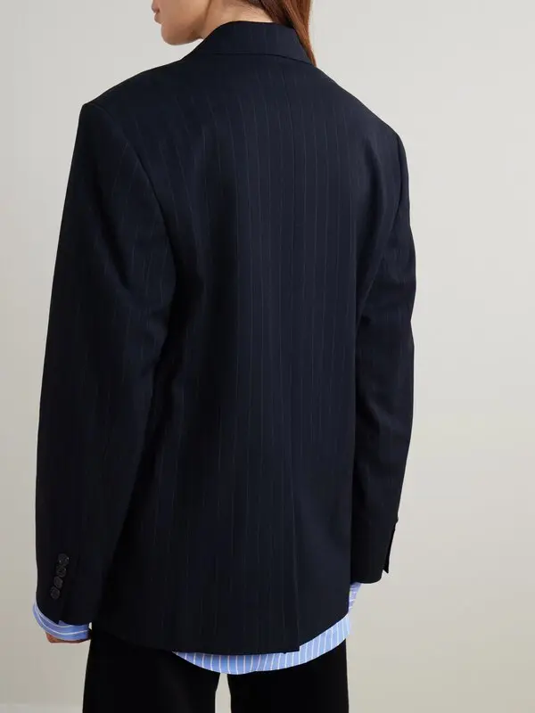 Acne Studios Layered Striped Twill Blazer