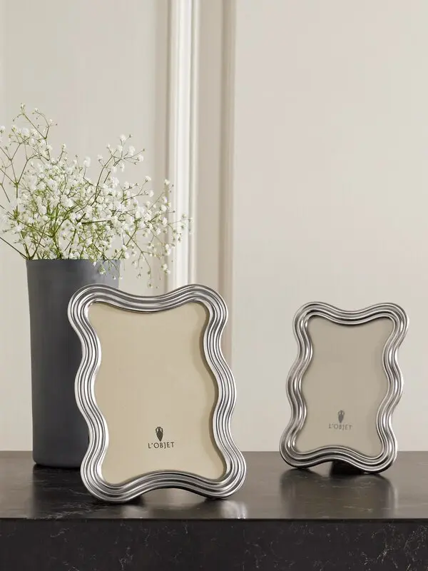 L'Objet Ripple Platinum-plated Picture Frame