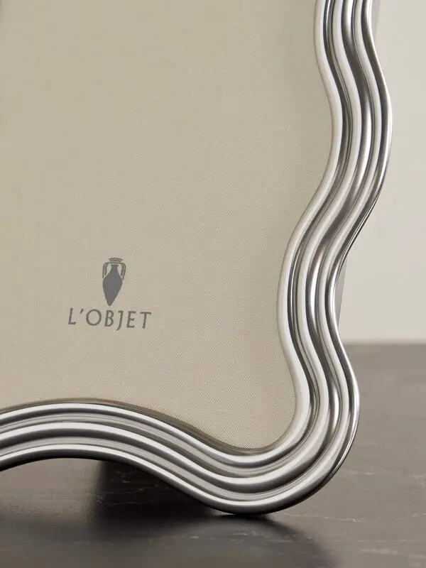 L'Objet Ripple Platinum-plated Picture Frame