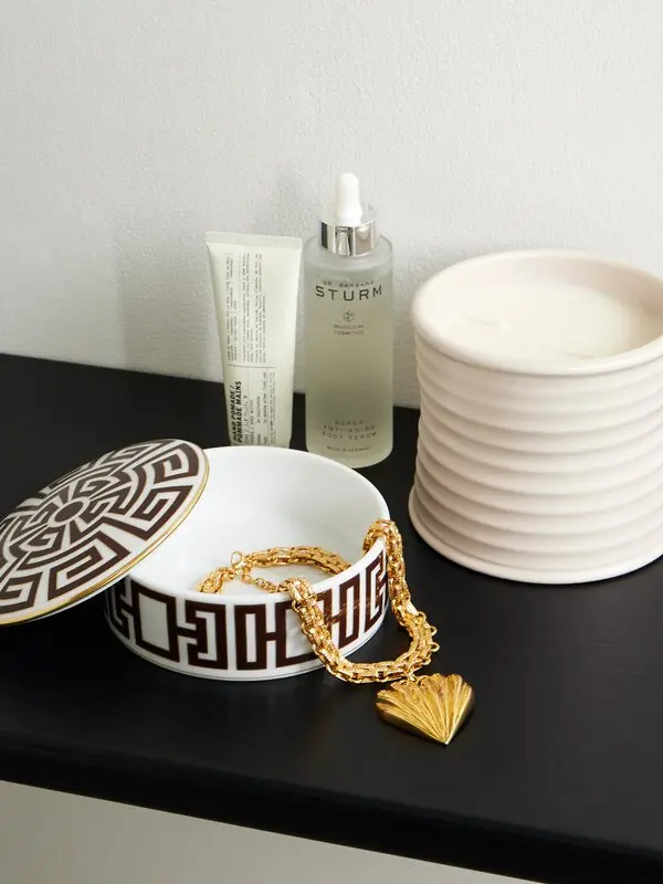 GINORI 1735 Gold-plated Porcelain Trinket Box