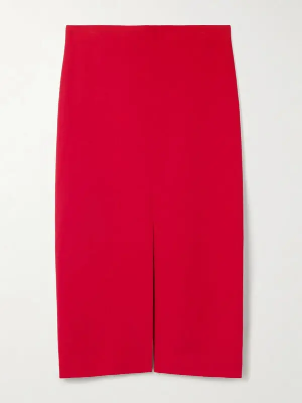 Carven Crepe Pencil Midi Skirt