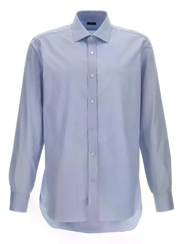 BARBA NAPOLI Button-cuffed Poplin Shirt