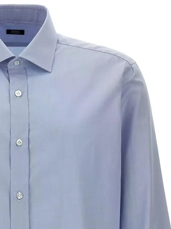 BARBA NAPOLI Button-cuffed Poplin Shirt