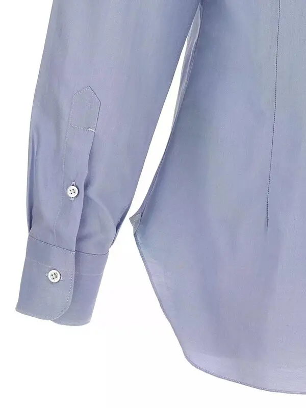 BARBA NAPOLI Button-cuffed Poplin Shirt