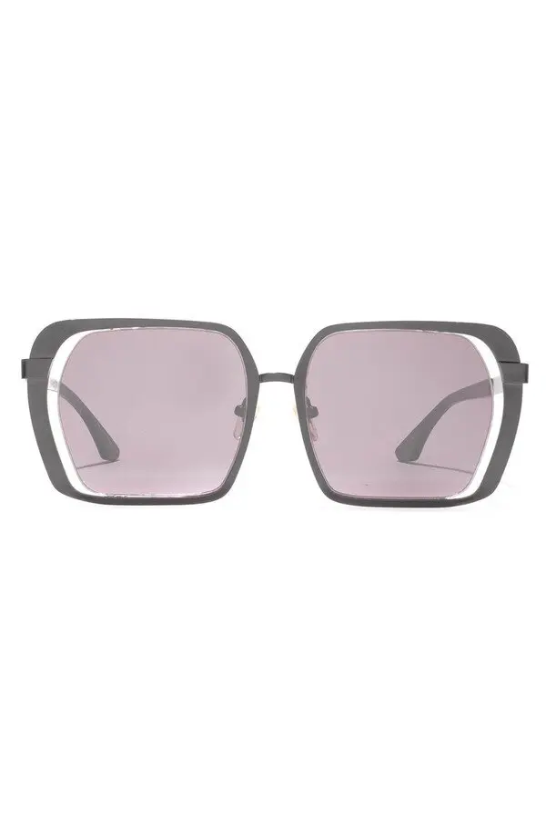 Natori Kintsu Metal Rectangle Sunglasses - Gray