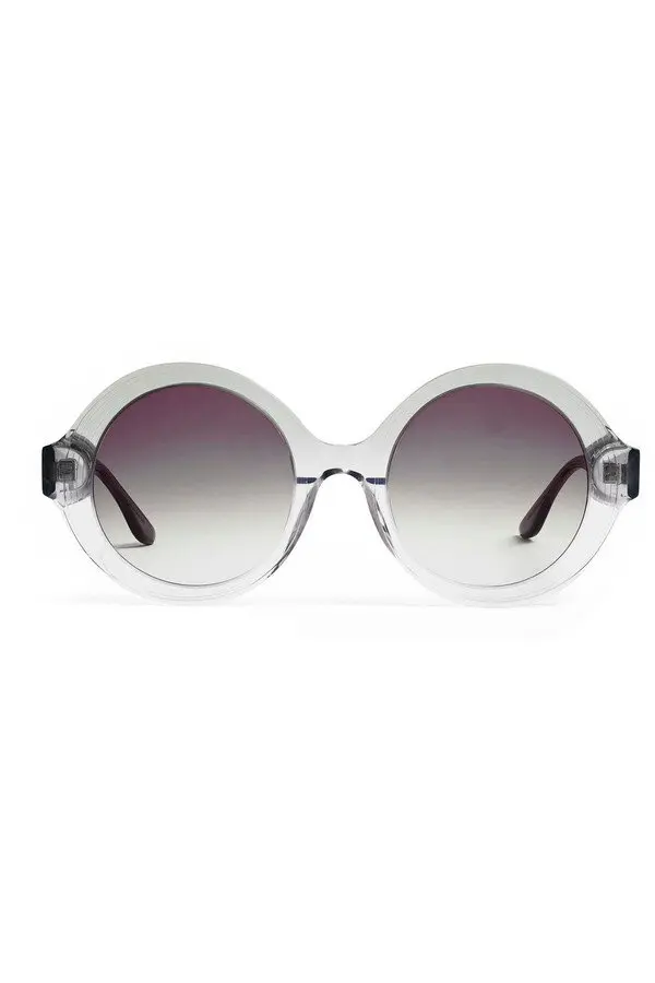 Natori Nami Acetate Round Sunglasses - Gray