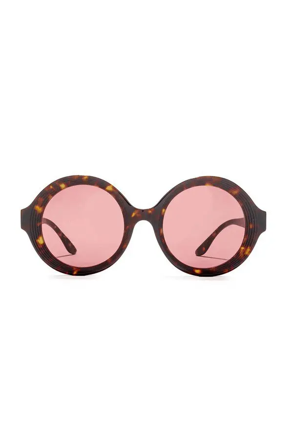 Natori Nami Acetate Round Sunglasses - Red
