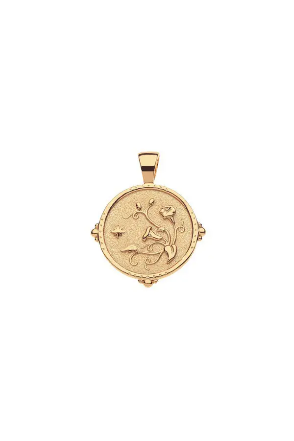 JANE WIN Grace Jw Small Pendant Coin - Gold