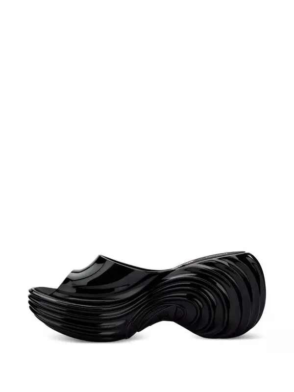 Melissa X Diesel Quantum Platform Wave Slides - Black