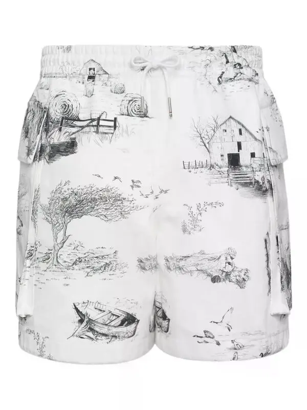Thom Browne Graphic-print Cargo Shorts