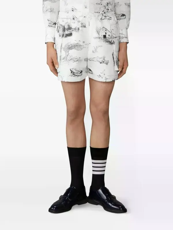 Thom Browne Graphic-print Cargo Shorts