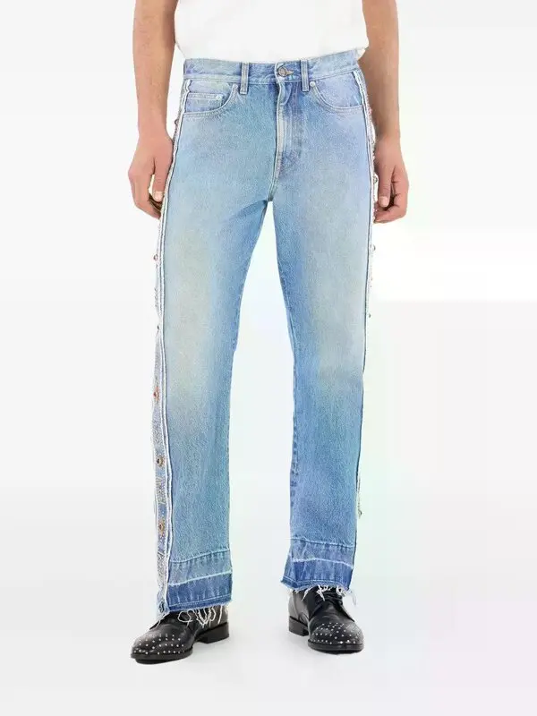 Roberto Cavalli Stud-embellished Straight Leg Jeans