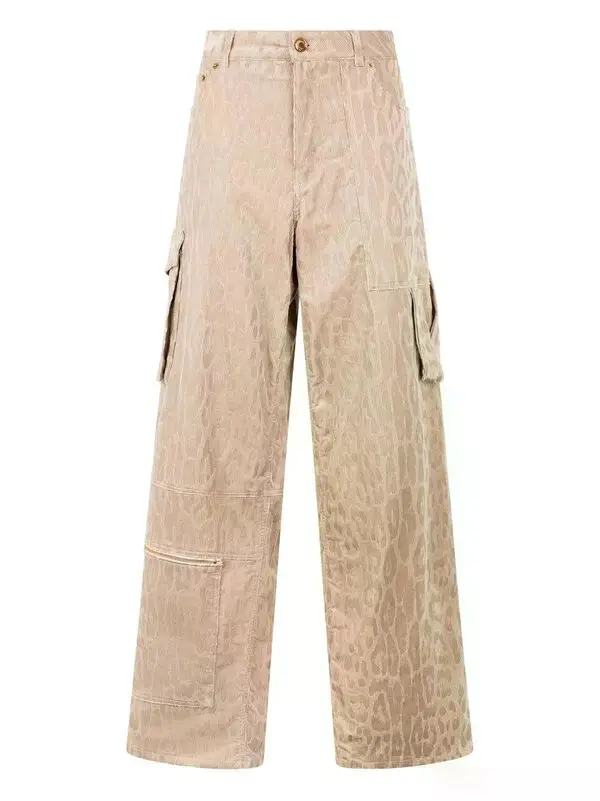Roberto Cavalli Jaguar-print Cargo Pants