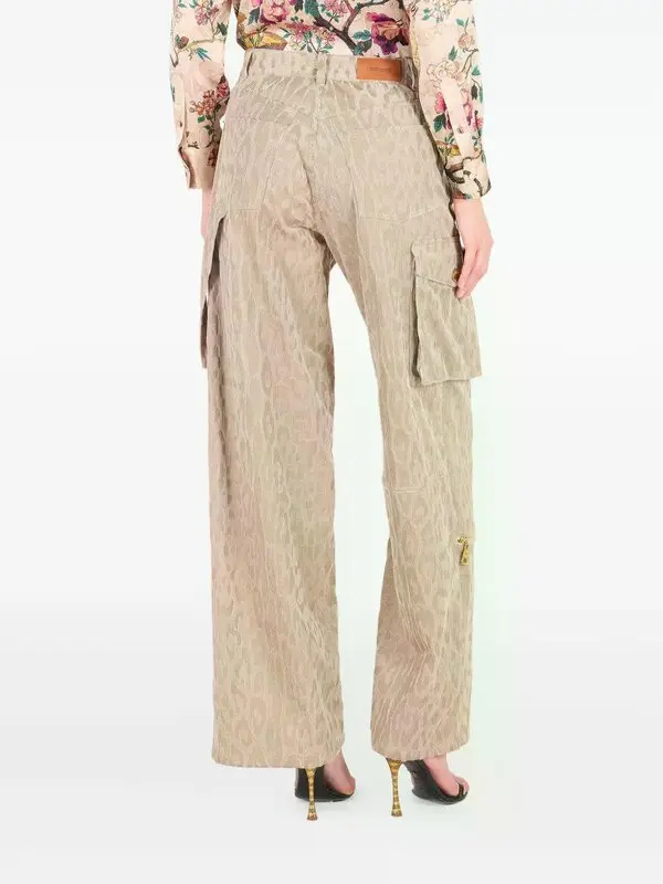 Roberto Cavalli Jaguar-print Cargo Pants