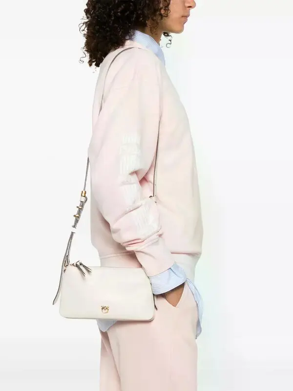 Pinko Mini Double Shoulder Bag - White | Editorialist